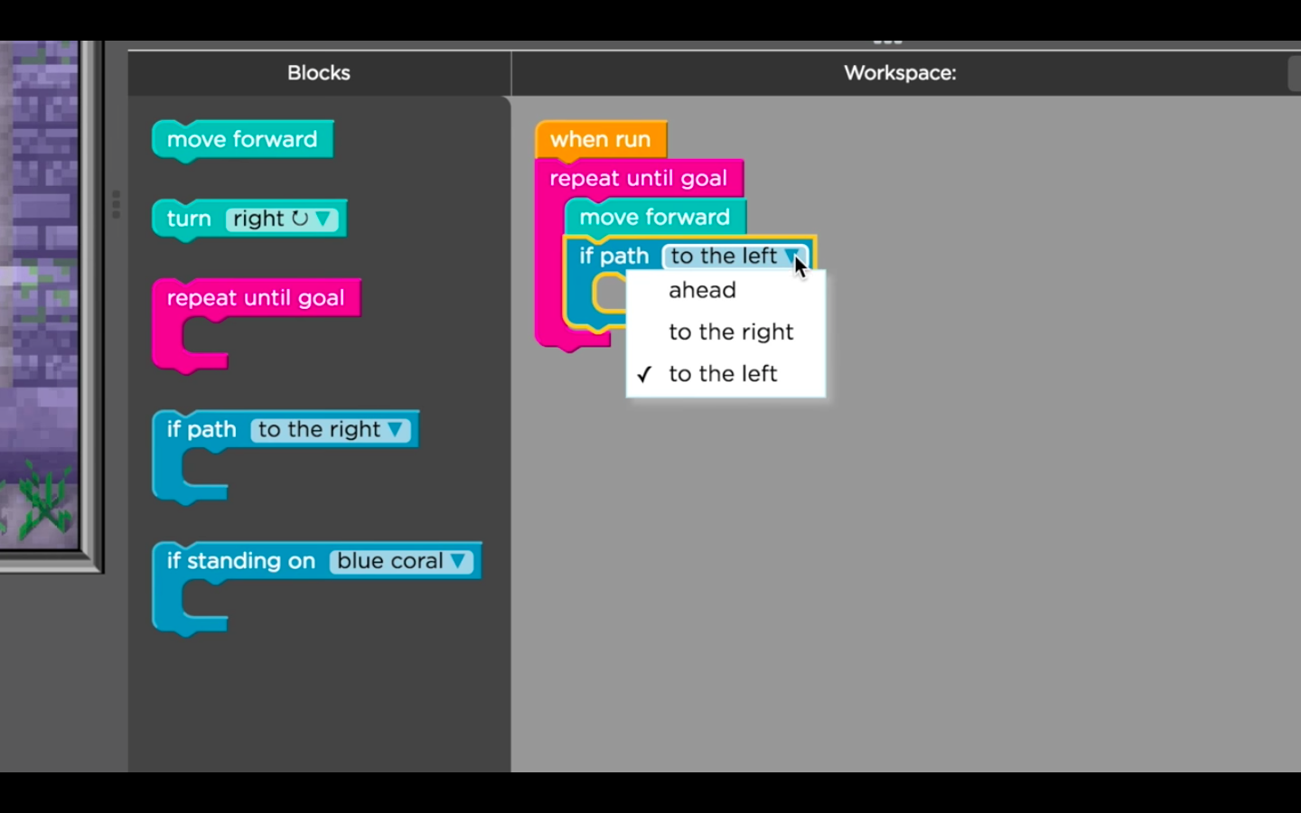 Conditionals in Minecraft: Voyage Aquatic #9 | Course E (2022) - Code ...